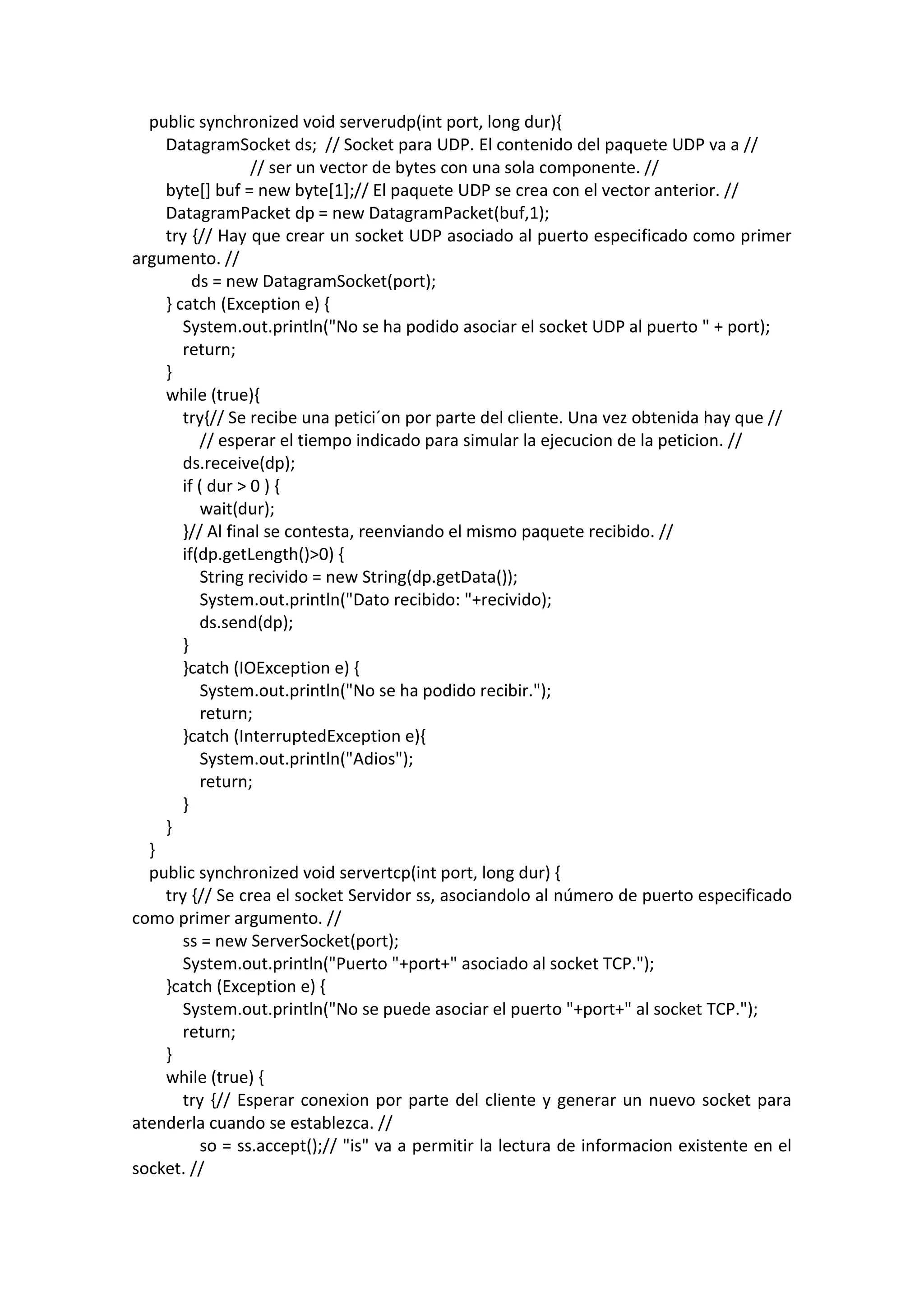 Practica cliente servidor java | PDF