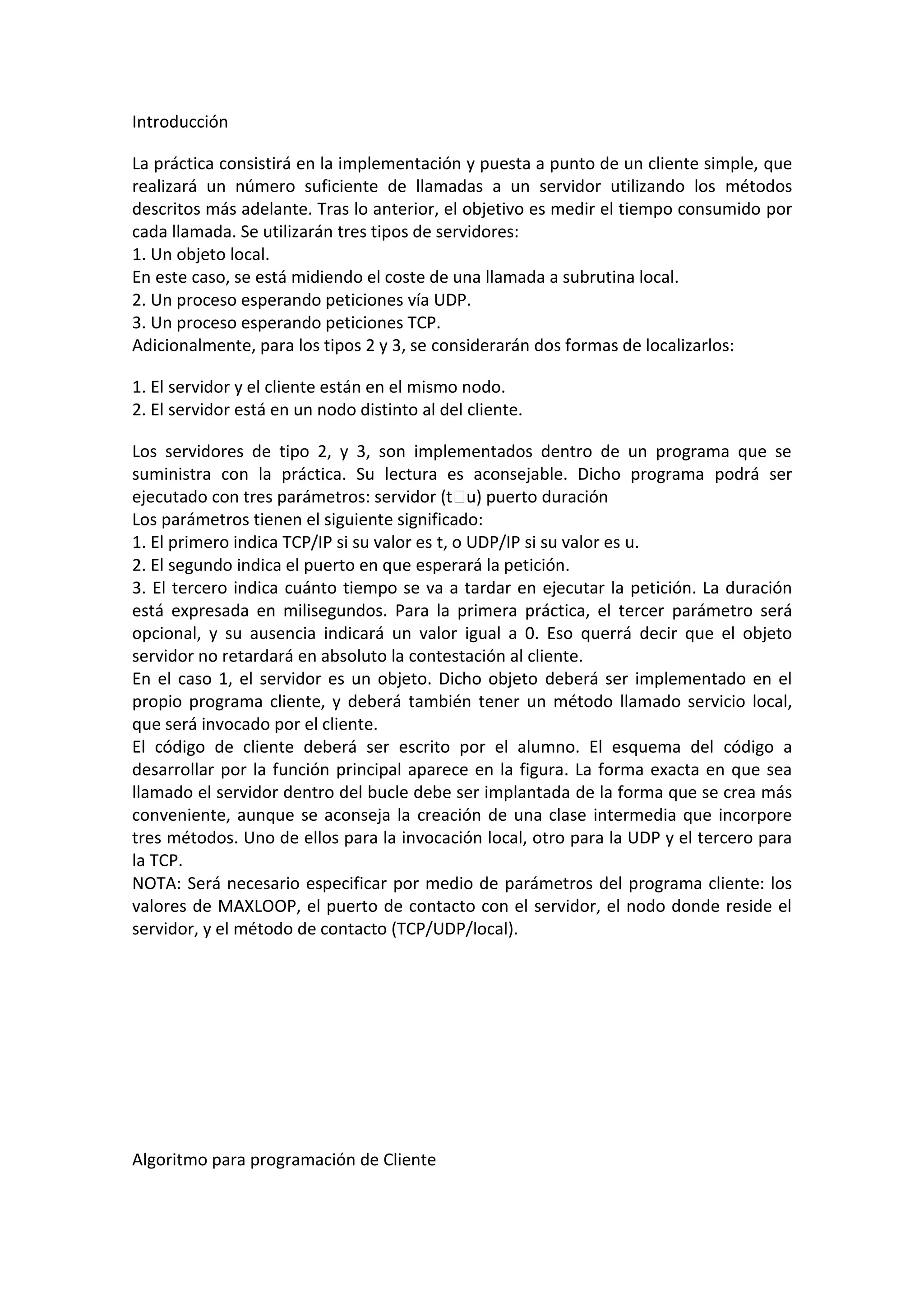 Practica cliente servidor java | PDF