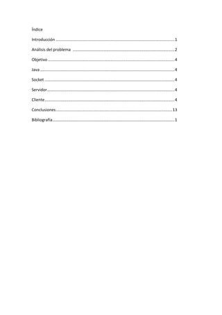 Practica cliente servidor java | DOCX