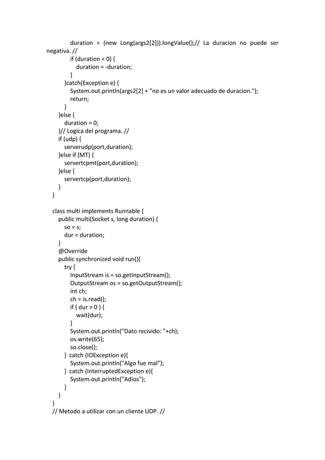 Practica cliente servidor java | PDF