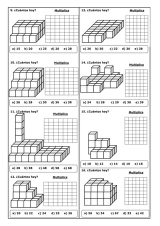Practica conteo de cubos ok | PDF