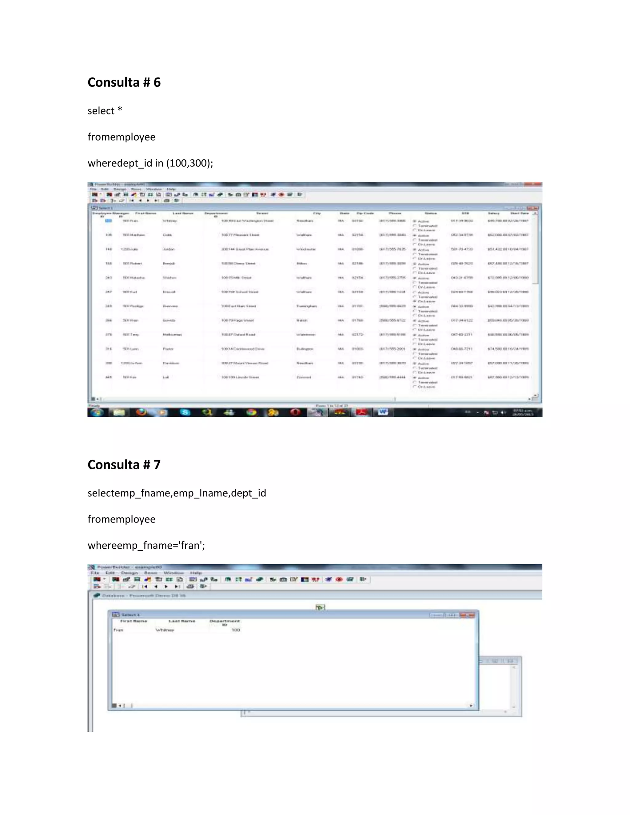 Practica de base de datos sql | PDF