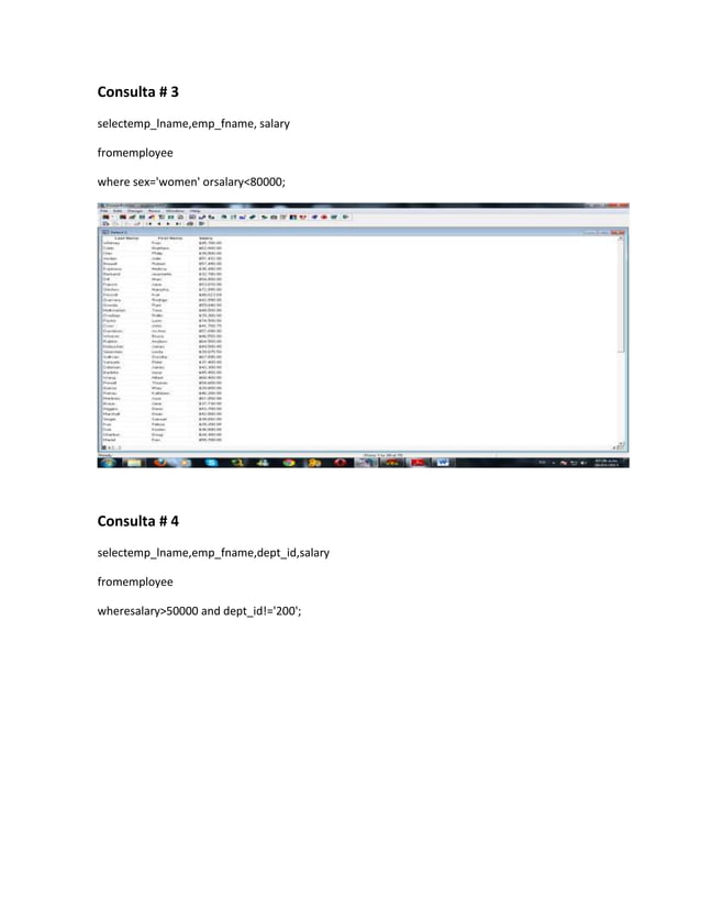 Practica de base de datos sql | PDF