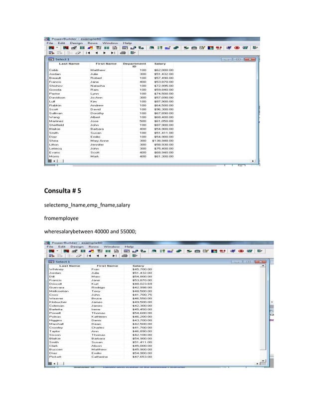 Practica de base de datos sql | PDF
