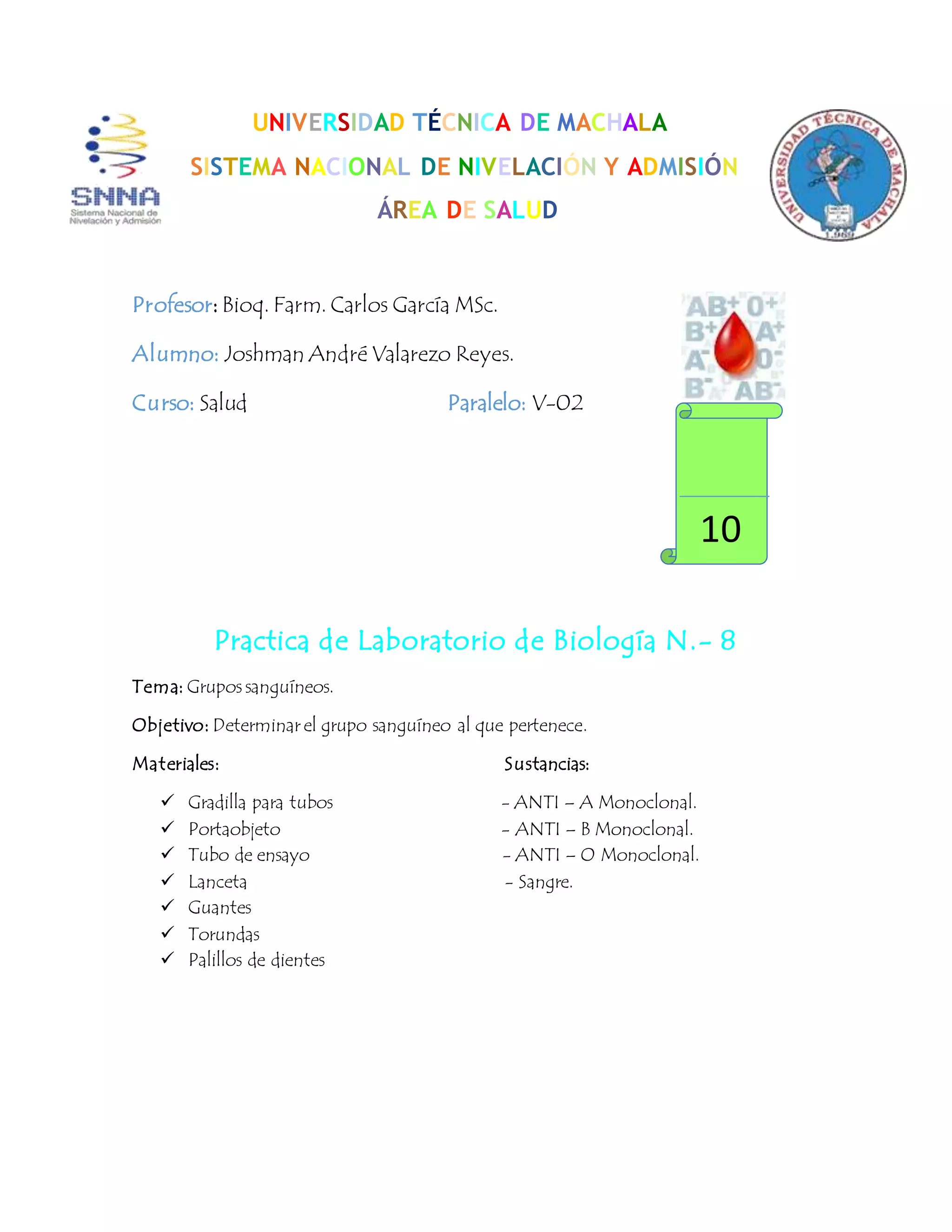 GRUPOS SANQUINEOS | DOCX