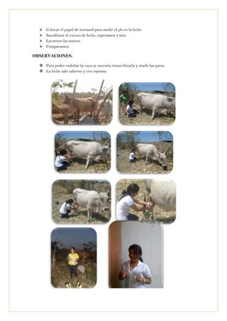 Practica de bioquimica # 4 ph d la leche | DOCX