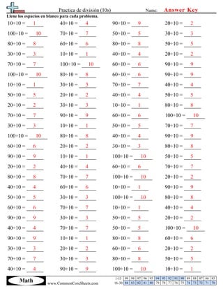 Practica de división (10s) 09 28 | PDF