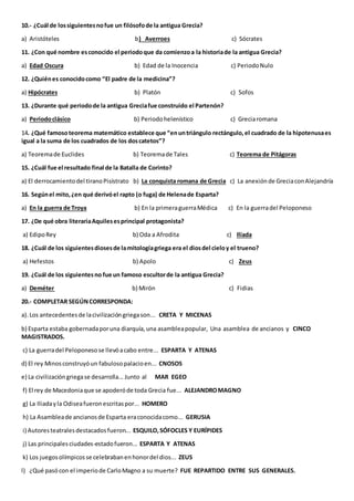 Hojas de Practica de la cultura Grecia docx | DOCX