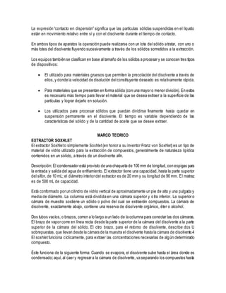 EXTRACCIÓN SOLIDO - LIQUIDO | DOCX
