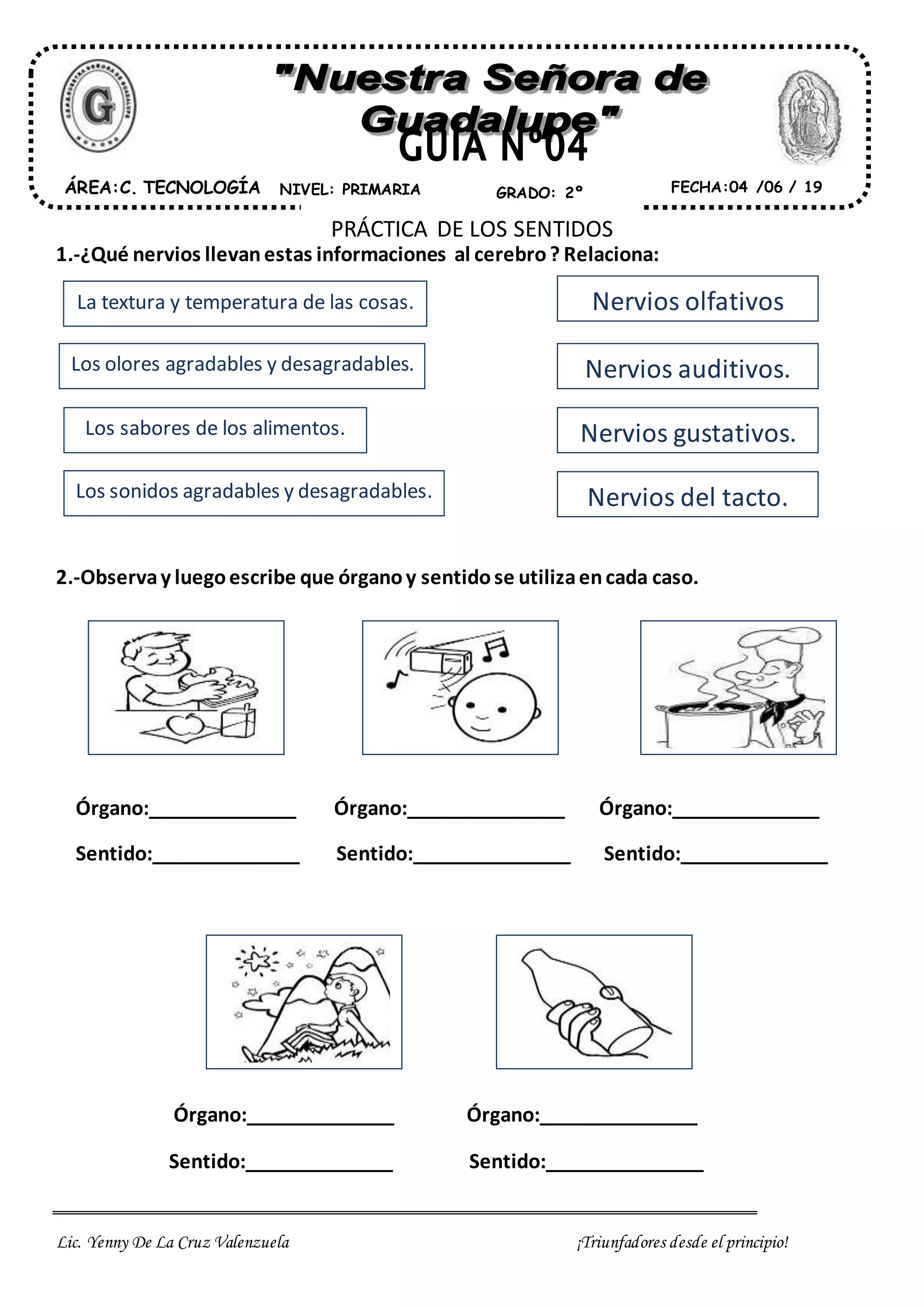 Practica de los sentidos 02 | DOCX