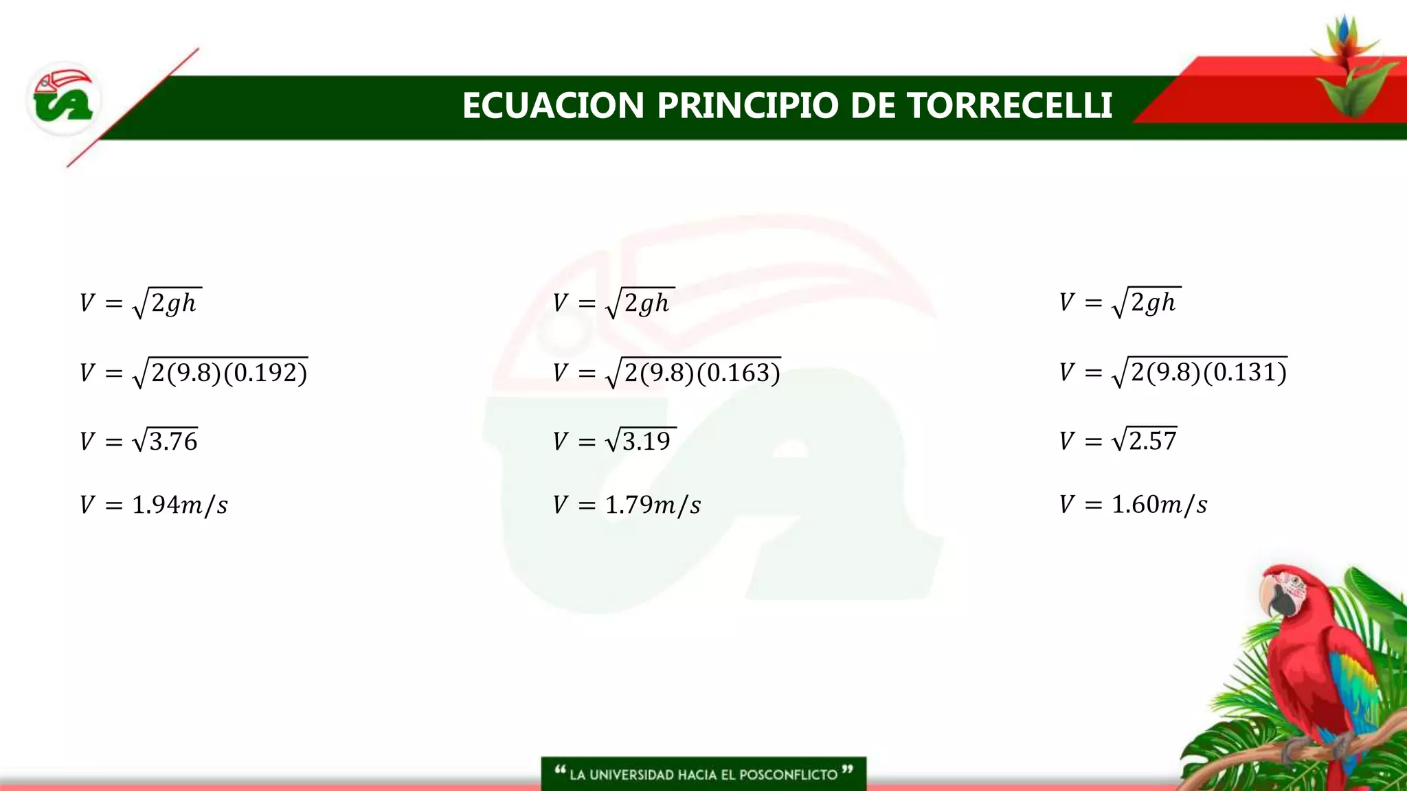 Practica del principio de torricelli | PPTX