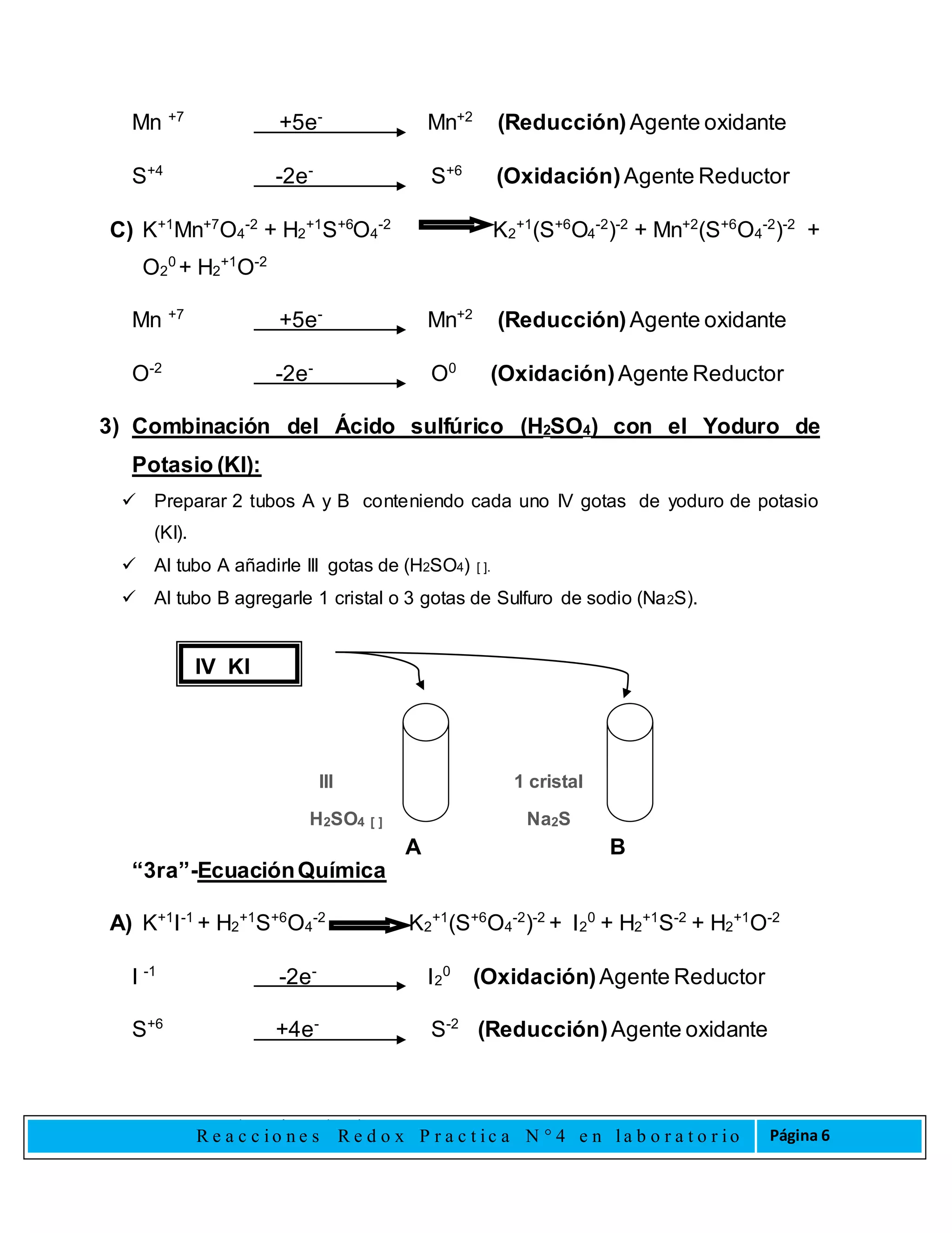Practica De Redox En Laboratorio Pdf