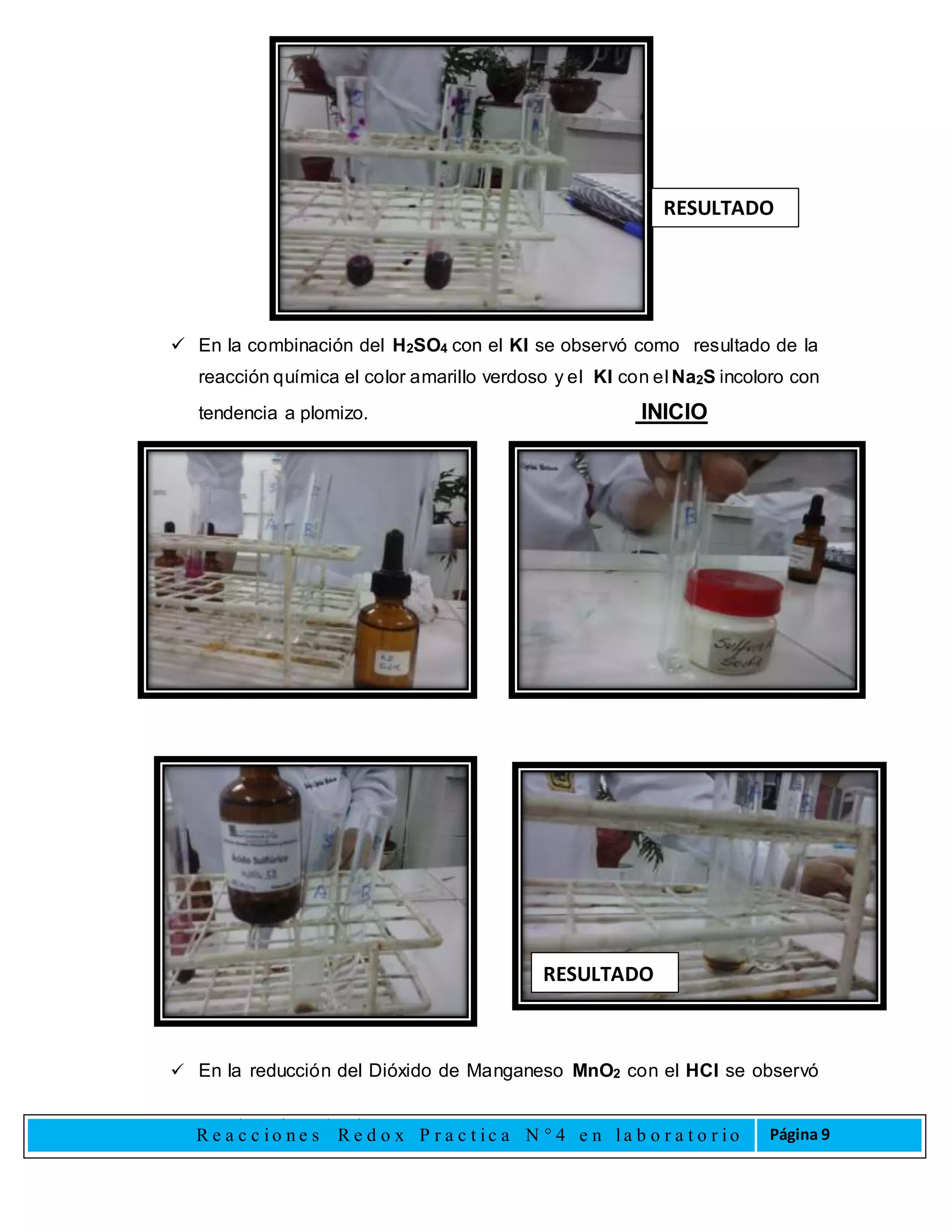 Practica De Redox En Laboratorio Pdf