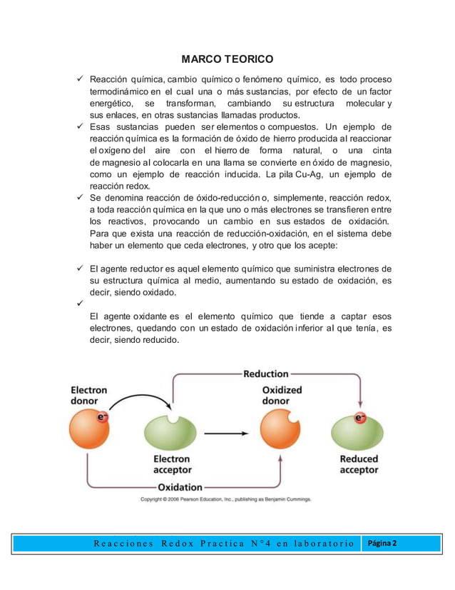 Practica De Redox En Laboratorio Pdf