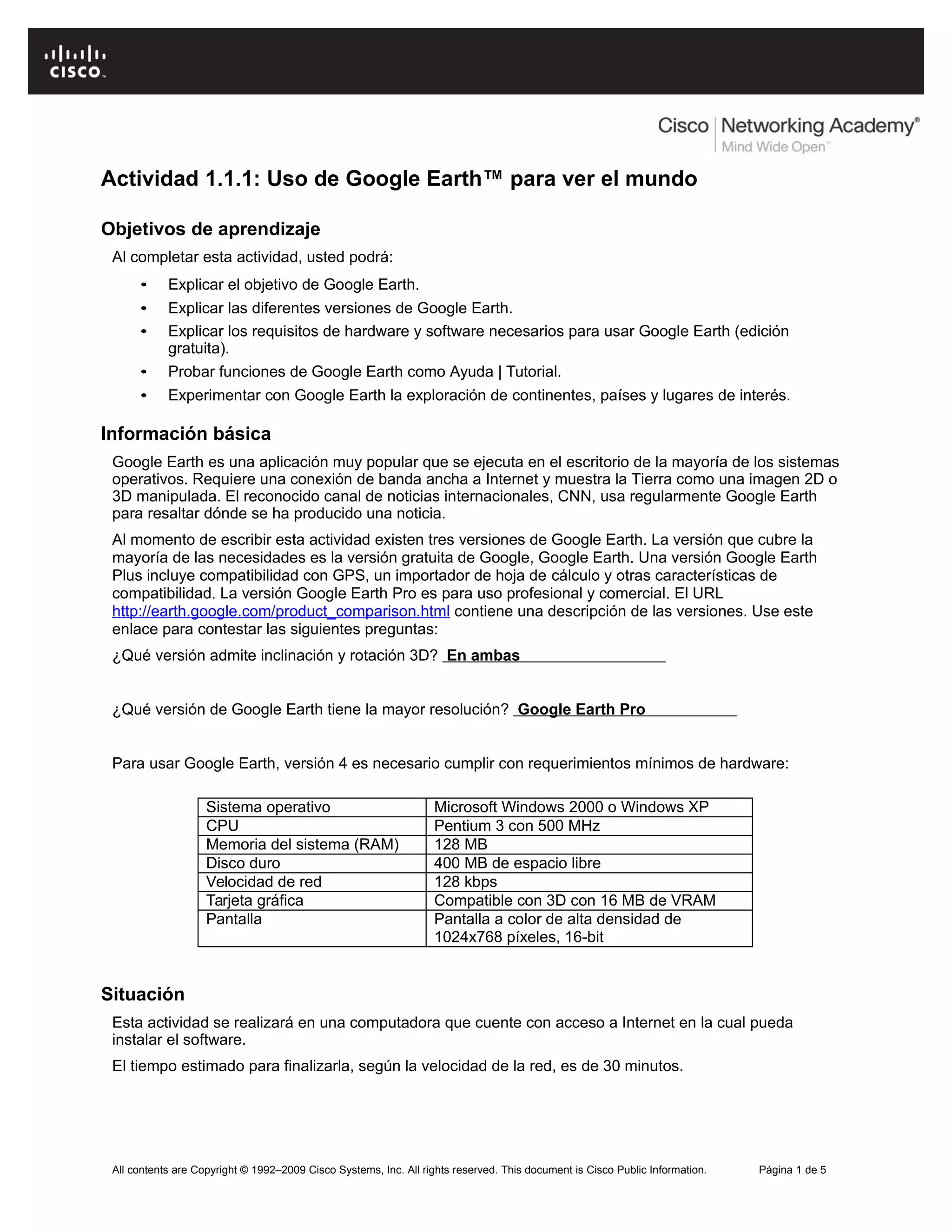 Practica google earth | PDF