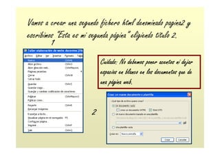 Practica con el editor Kompozer | PDF
