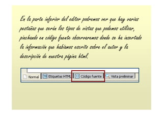 Practica con el editor Kompozer | PDF