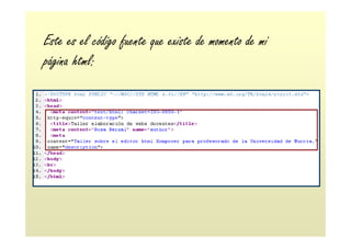 Practica con el editor Kompozer | PDF