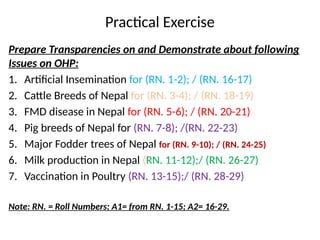 Practical-1.pptx uses and principles of overhead projector in extension ...