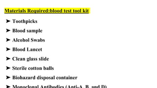 Practical 14 blood groups | PPTX