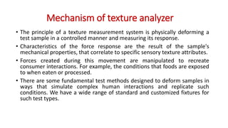 texture analyzer and its accessories | PPTX