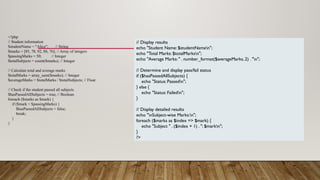 Data types and variables in php for writing | PPT