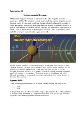 Proteomics Practical (NMR and Protein 3D software | PDF