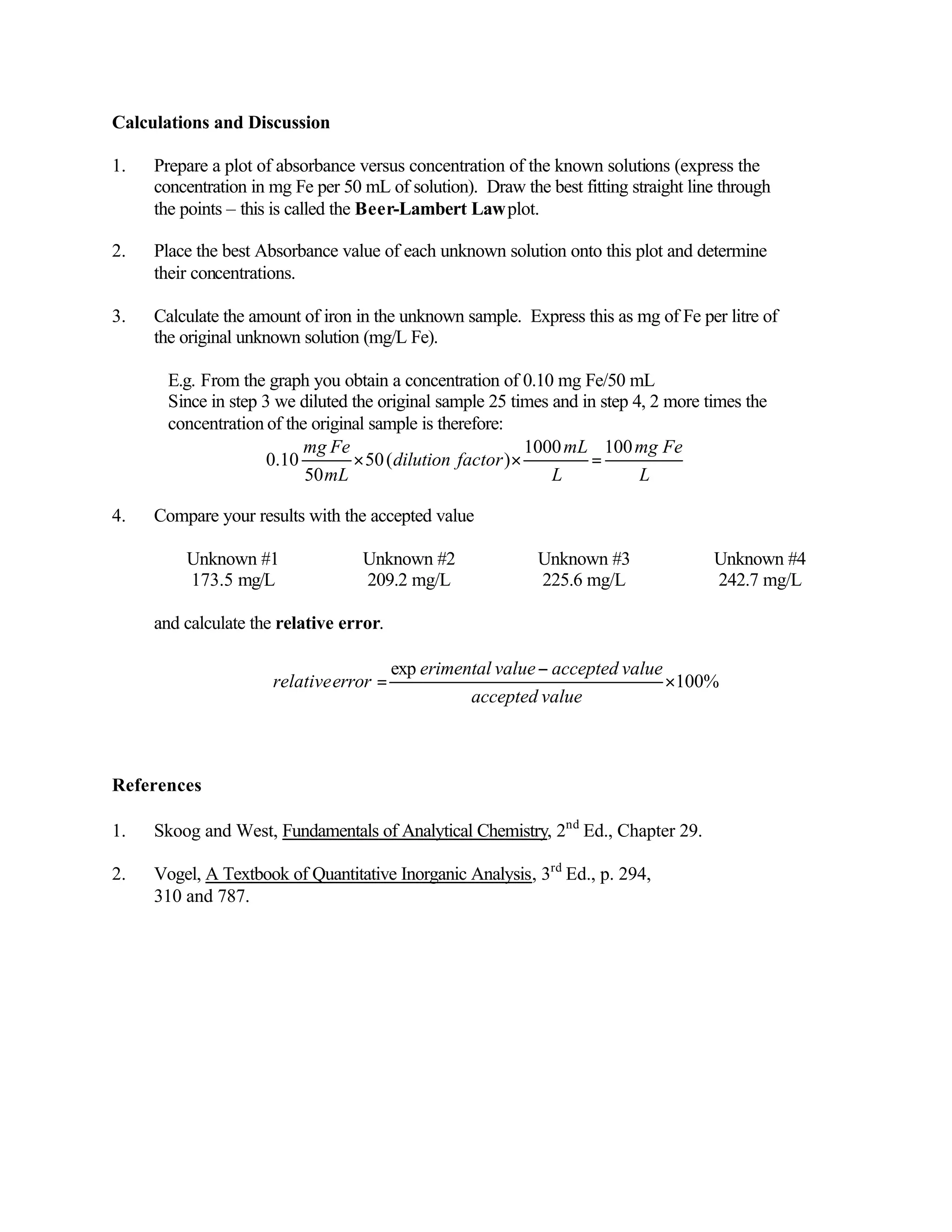 5. To determine the amount of Fe(II) and Fe(III) in a mixture using 1 ...
