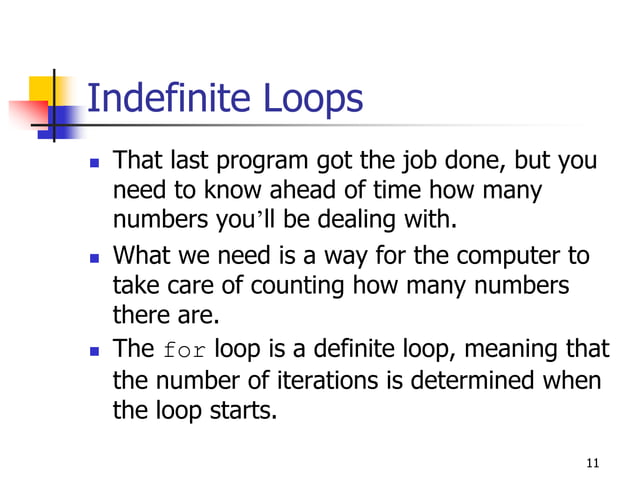 Python Programming Introduction Loops And Boolean Ppt 