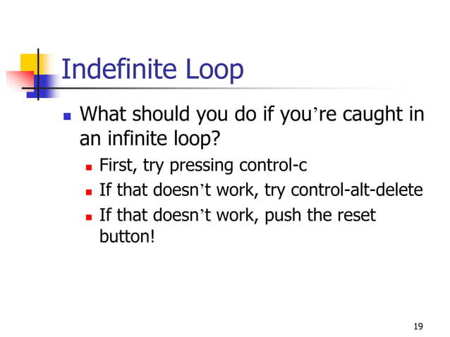 Python Programming Introduction Loops And Boolean Ppt
