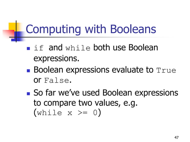 Python Programming Introduction Loops And Boolean Ppt