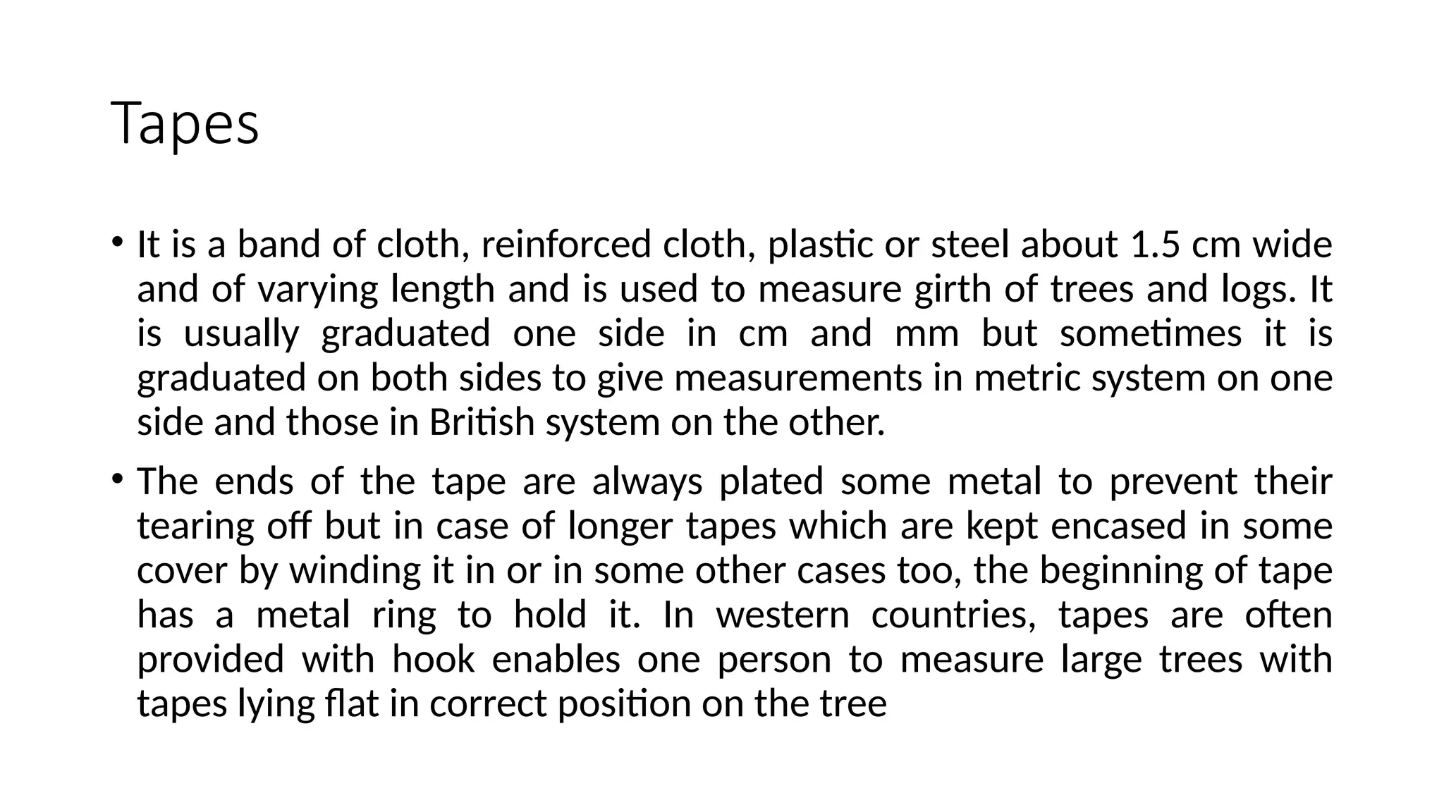 Tools to measure plant measurement i.e. Height and Girth | PPTX
