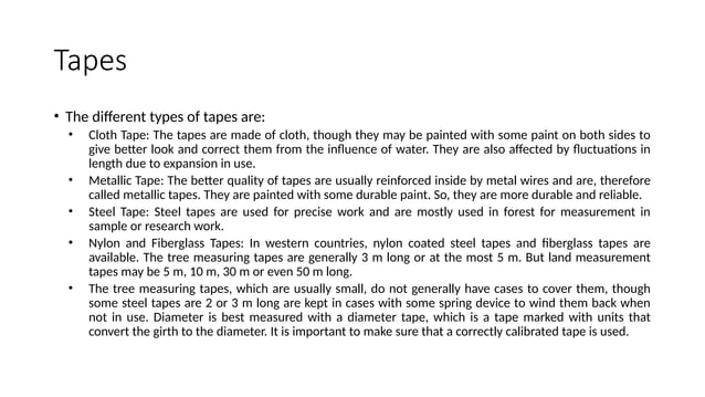 Tools to measure plant measurement i.e. Height and Girth | PPTX ...