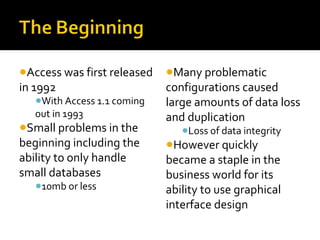 Practical Applications Of Access | PPT
