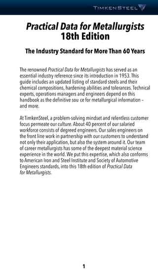 Practical Data For Metallurgists | PDF