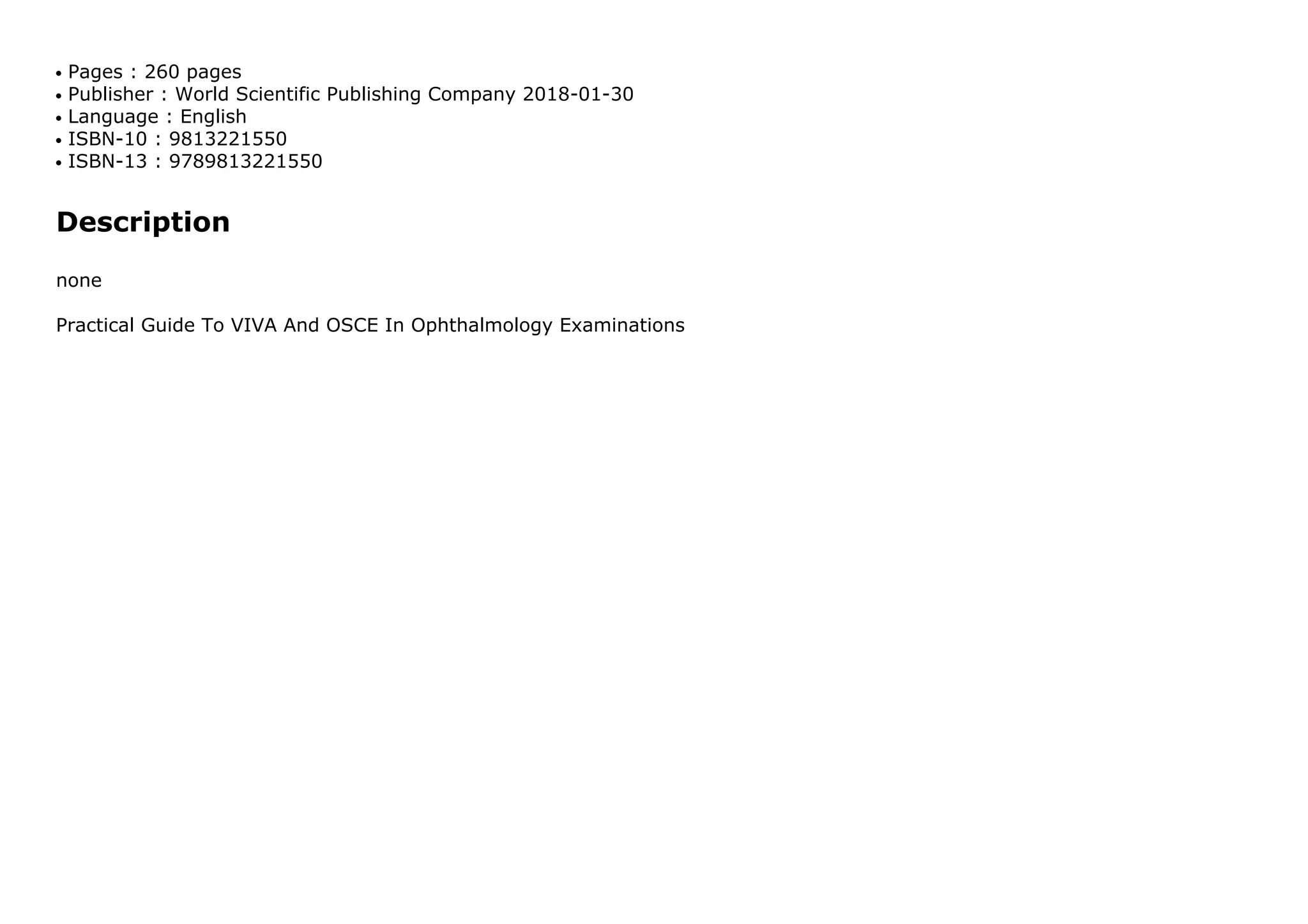 Practical Guide To VIVA And OSCE In Ophthalmology Examinations | PDF