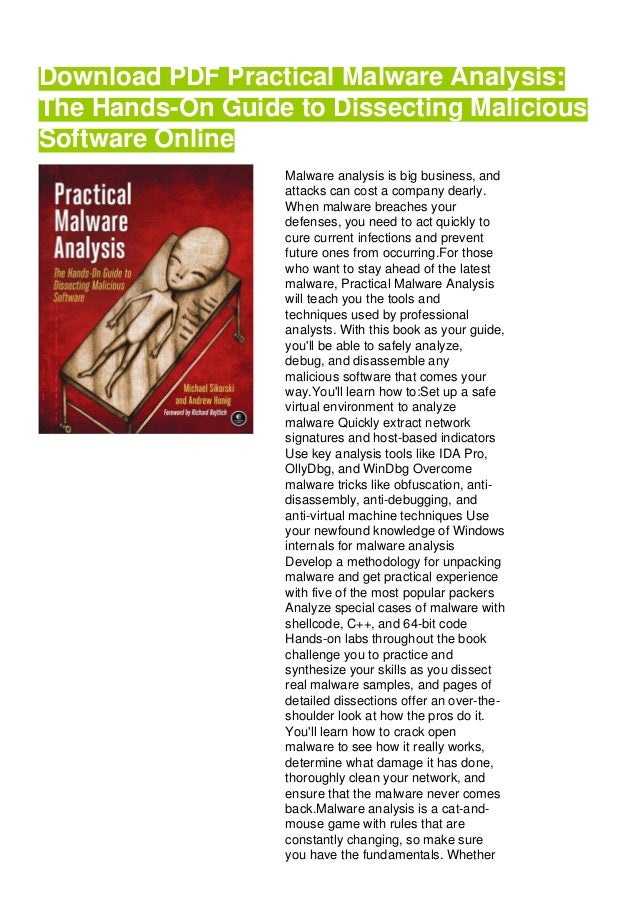 Practical Malware Analysis The Hands On Guide To Dissecting Malicious