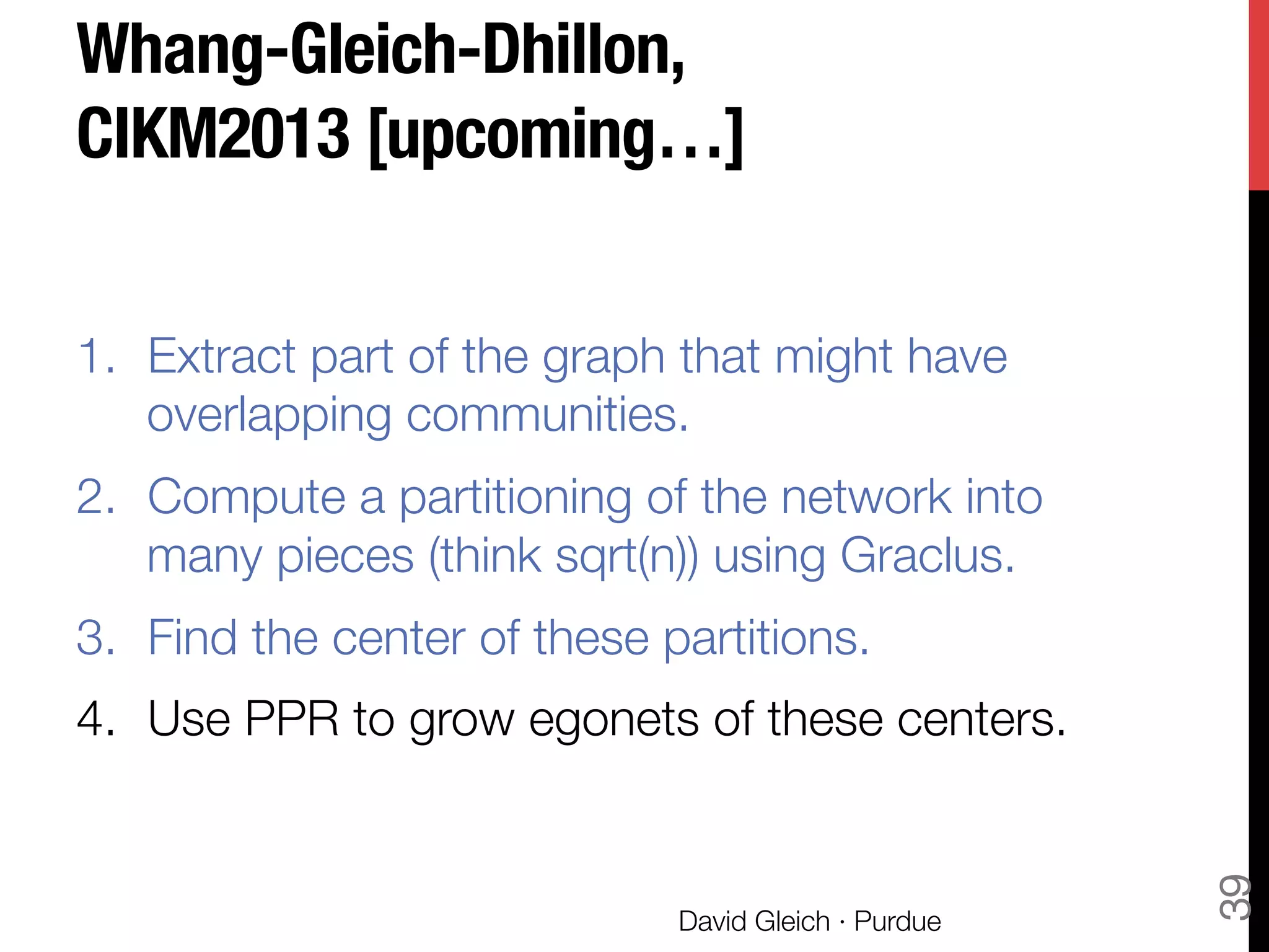 Big data matrix factorizations and Overlapping community detection in graphs | PPT