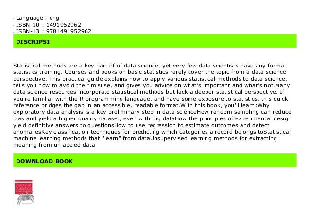 [Doc] Practical Statistics for Data Scientists: 50 Essential Concepts ...