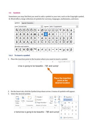 Microsoft Word Basic Features | PDF