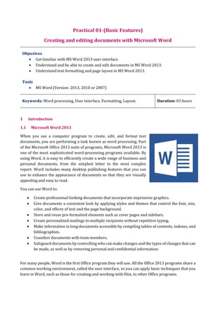 Microsoft Word Basic Features | PDF