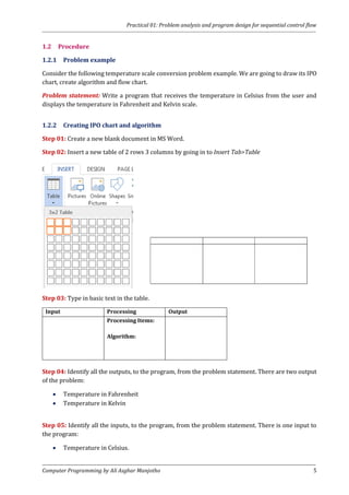 Practical 01 (detailed) | PDF