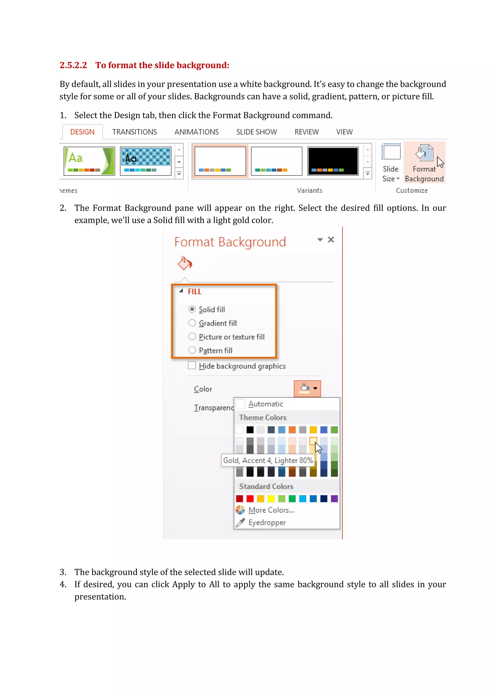 Microsoft PowerPoint Basic features | PDF