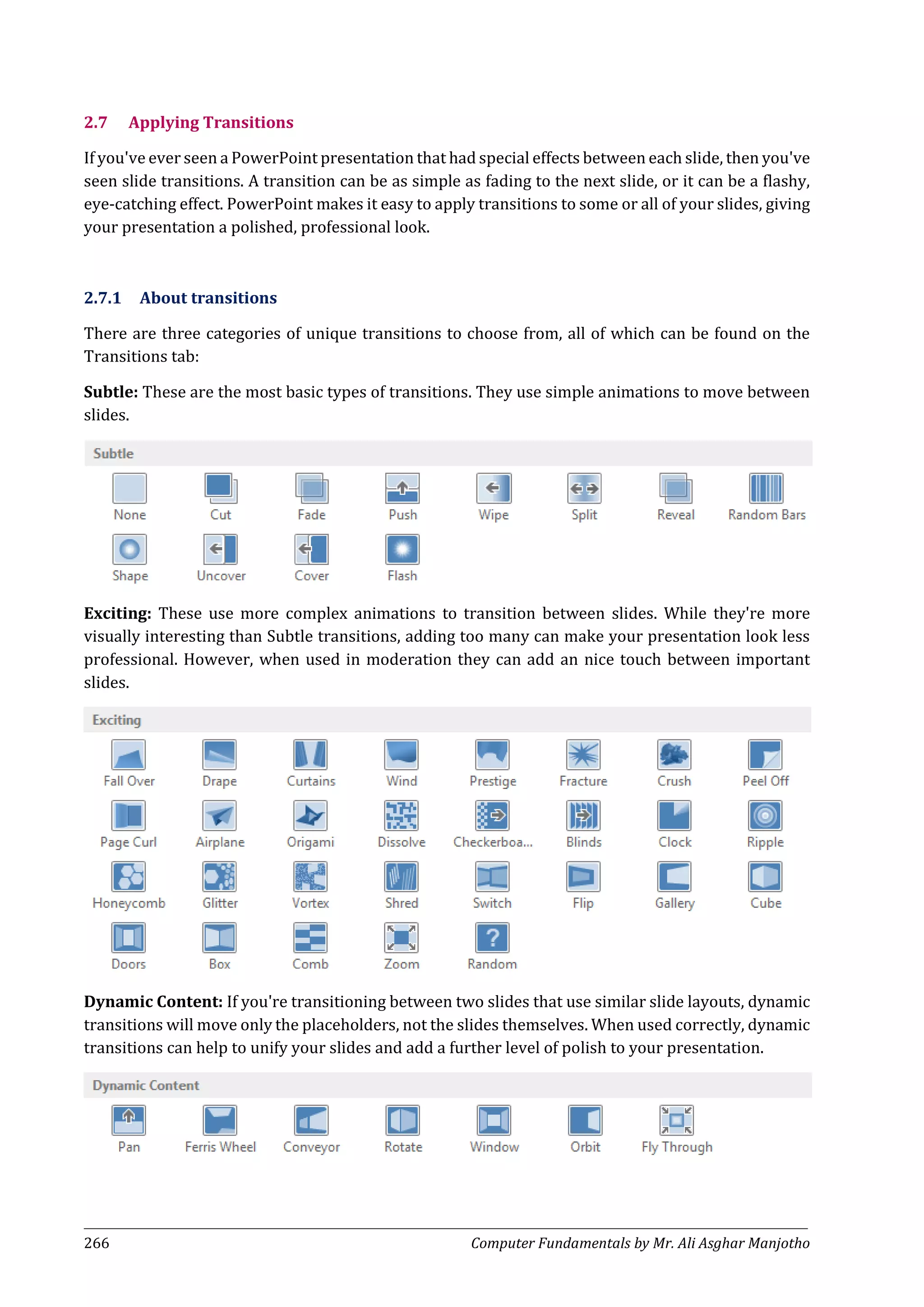 Microsoft PowerPoint Basic features | PDF