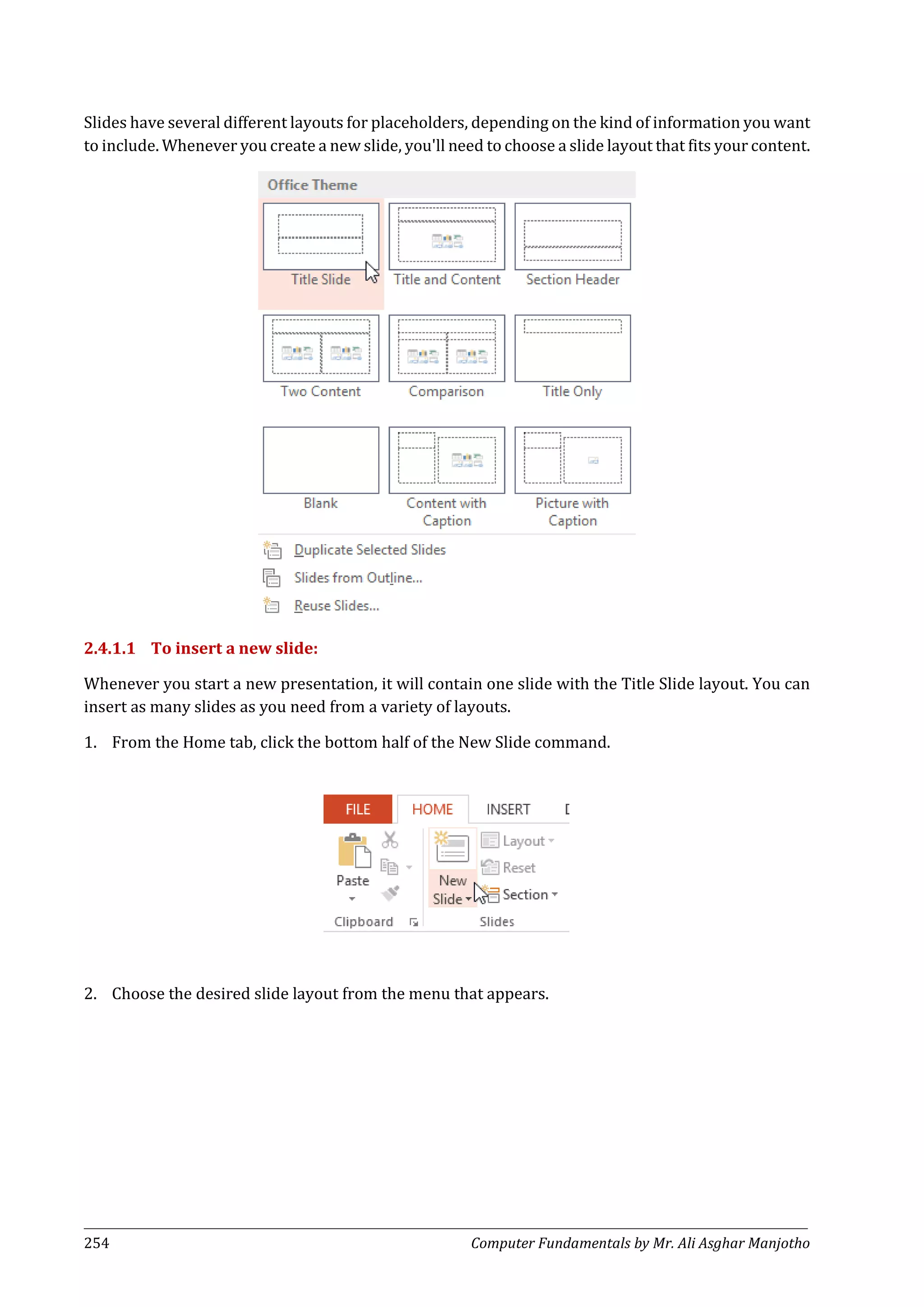 Microsoft PowerPoint Basic features | PDF
