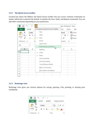 Microsoft Excel Basic Features | PDF