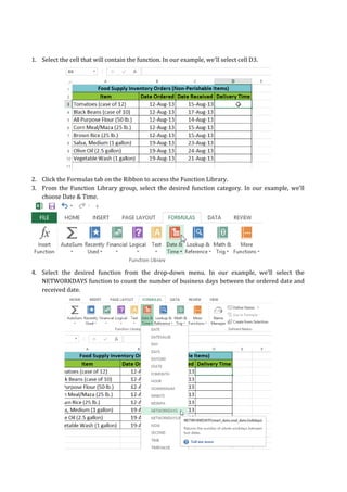 Microsoft Excel Advanced Features | PDF