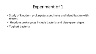 Study of specimens and identification with reason in lab. | PPTX