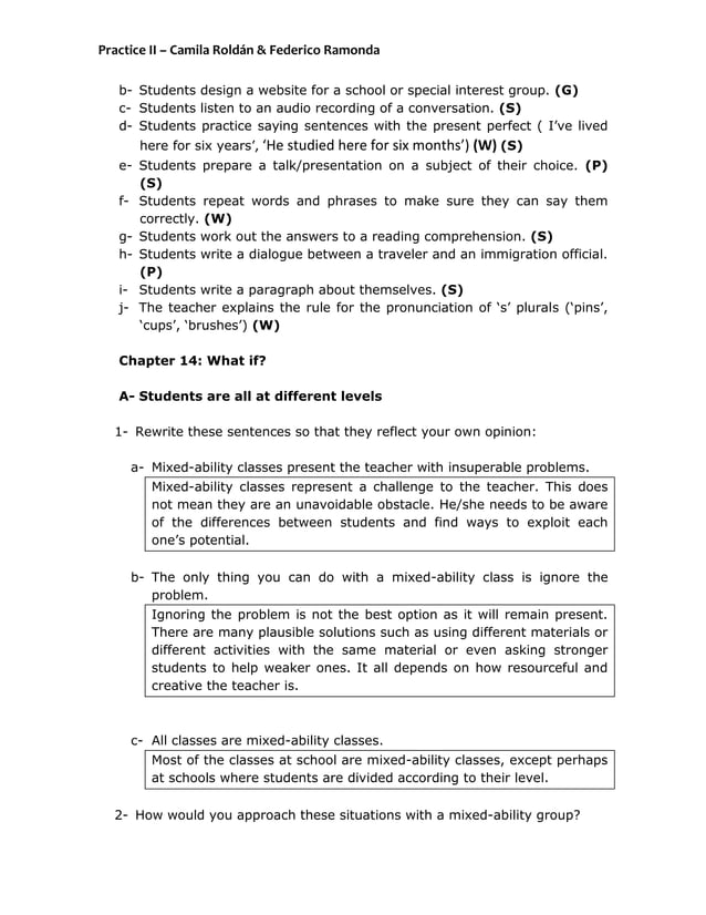Practical N° 13 "Classroom Management" | PDF