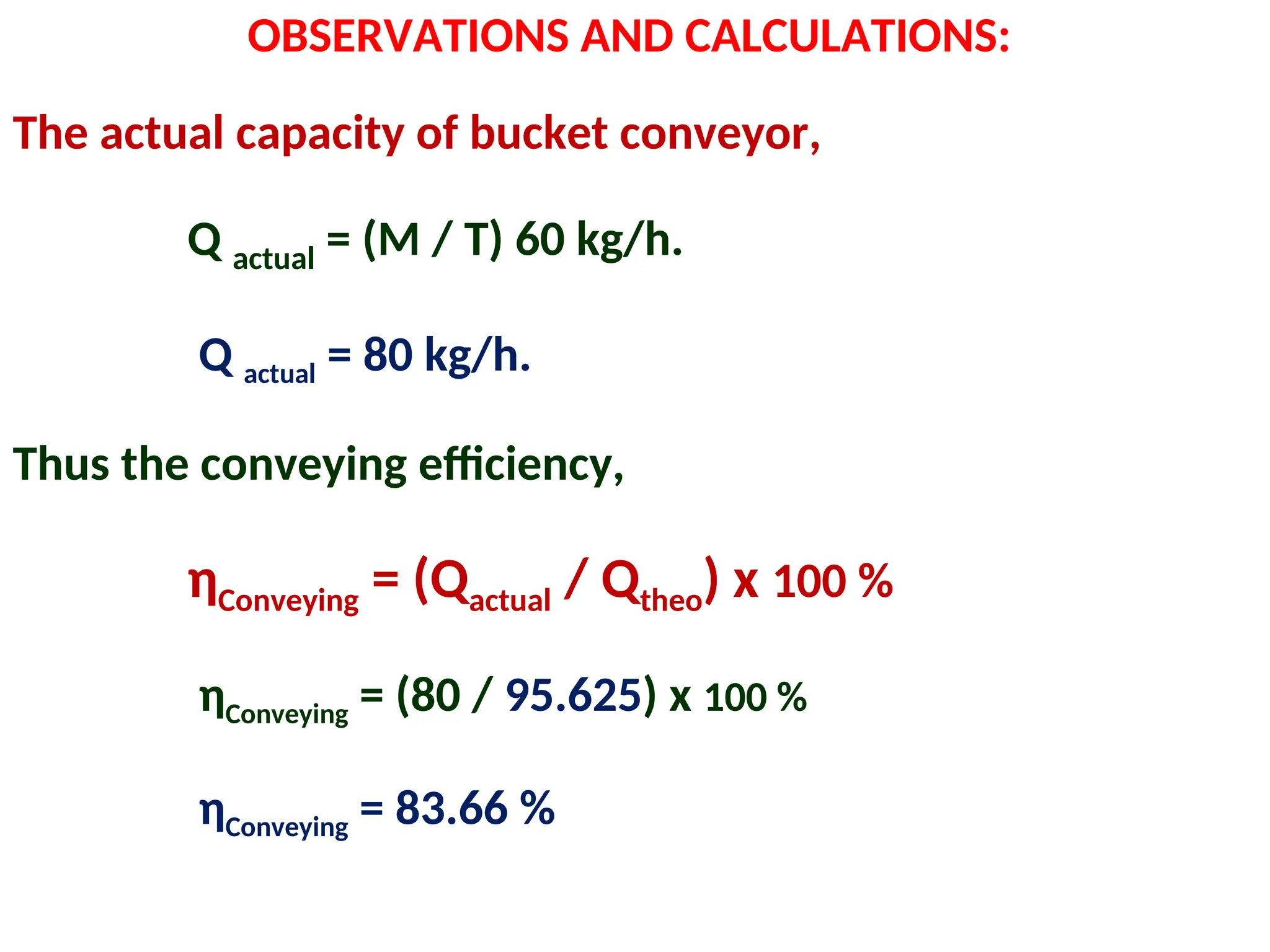Practical 13 Determination of Capacity of a bucket conveyor and its ...